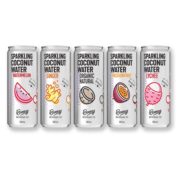 Bonsoy Sparkling Coconut Water – Organic, Vegan & Naturally Flavoured